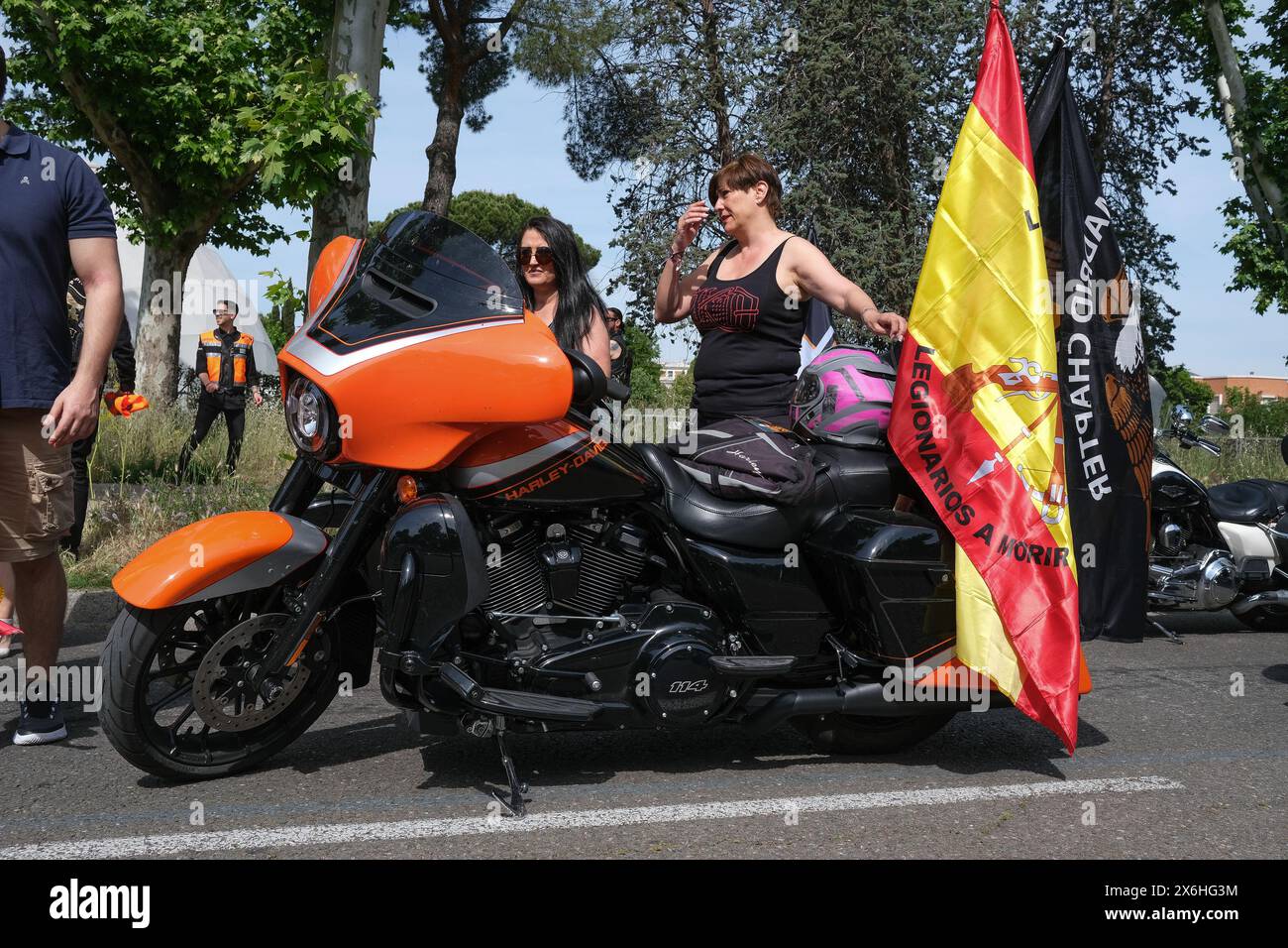 Harley-Davidson motorcycles during a Harley Davidson biker rally before ...