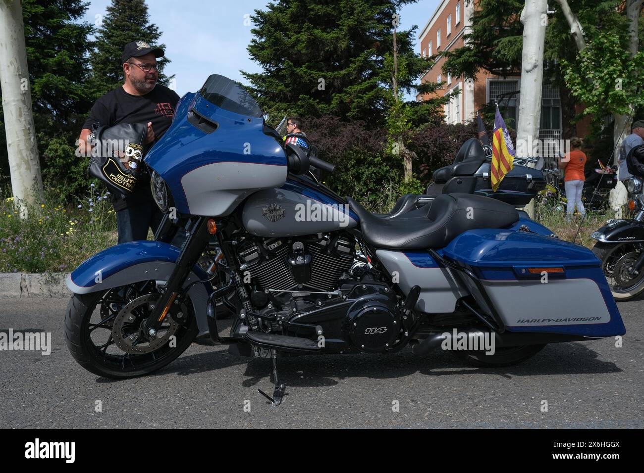 Harley-Davidson motorcycles during a Harley Davidson biker rally before ...