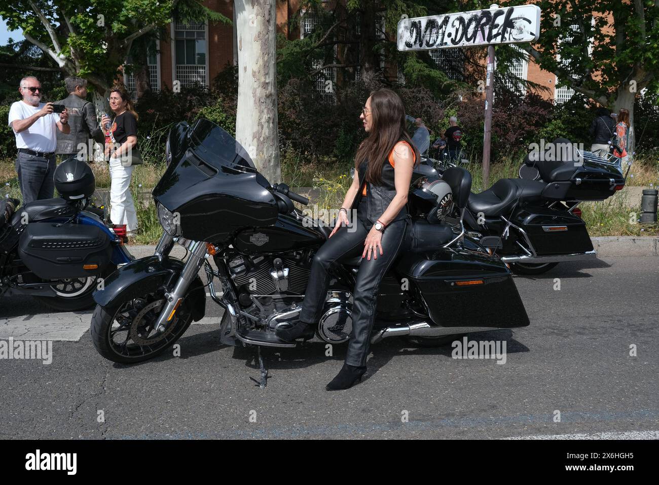 Harley-Davidson motorcycles during a Harley Davidson biker rally before ...