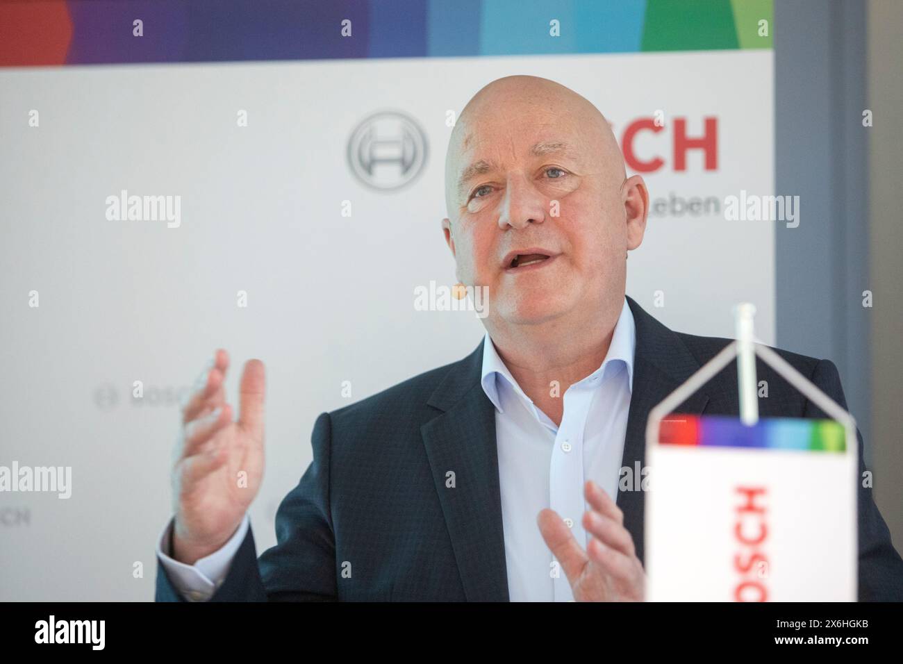 AUSTRIA; VIENNA; 20240515; Helmut Weinwurm, CEO of Bosch AG gestures ...