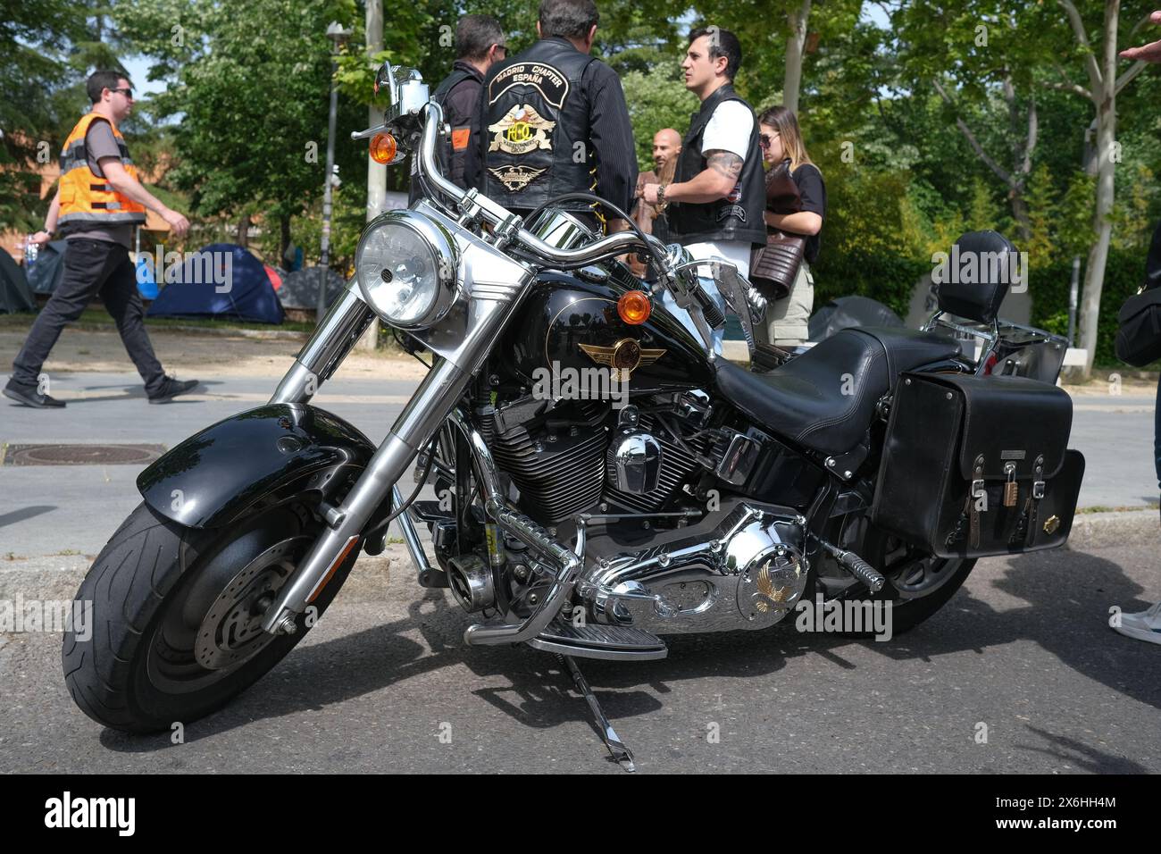 Harley-Davidson motorcycles during a Harley Davidson biker rally before ...