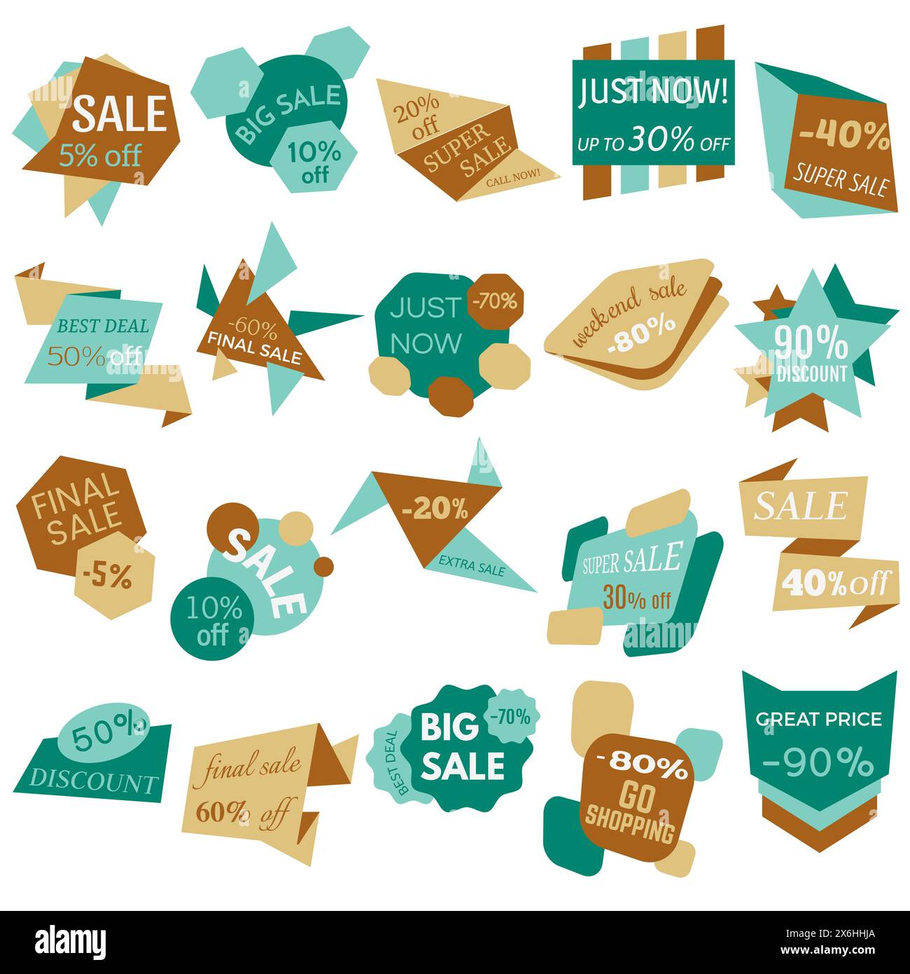 Set of Sale Discount Labels, Tags, Emblems. Web collection of stickers ...