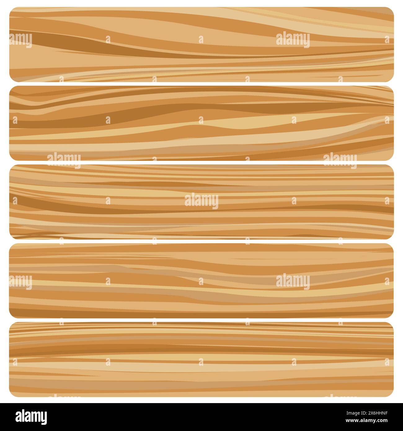 Five wooden boards. Vector abstract wood texture in flat design Stock ...