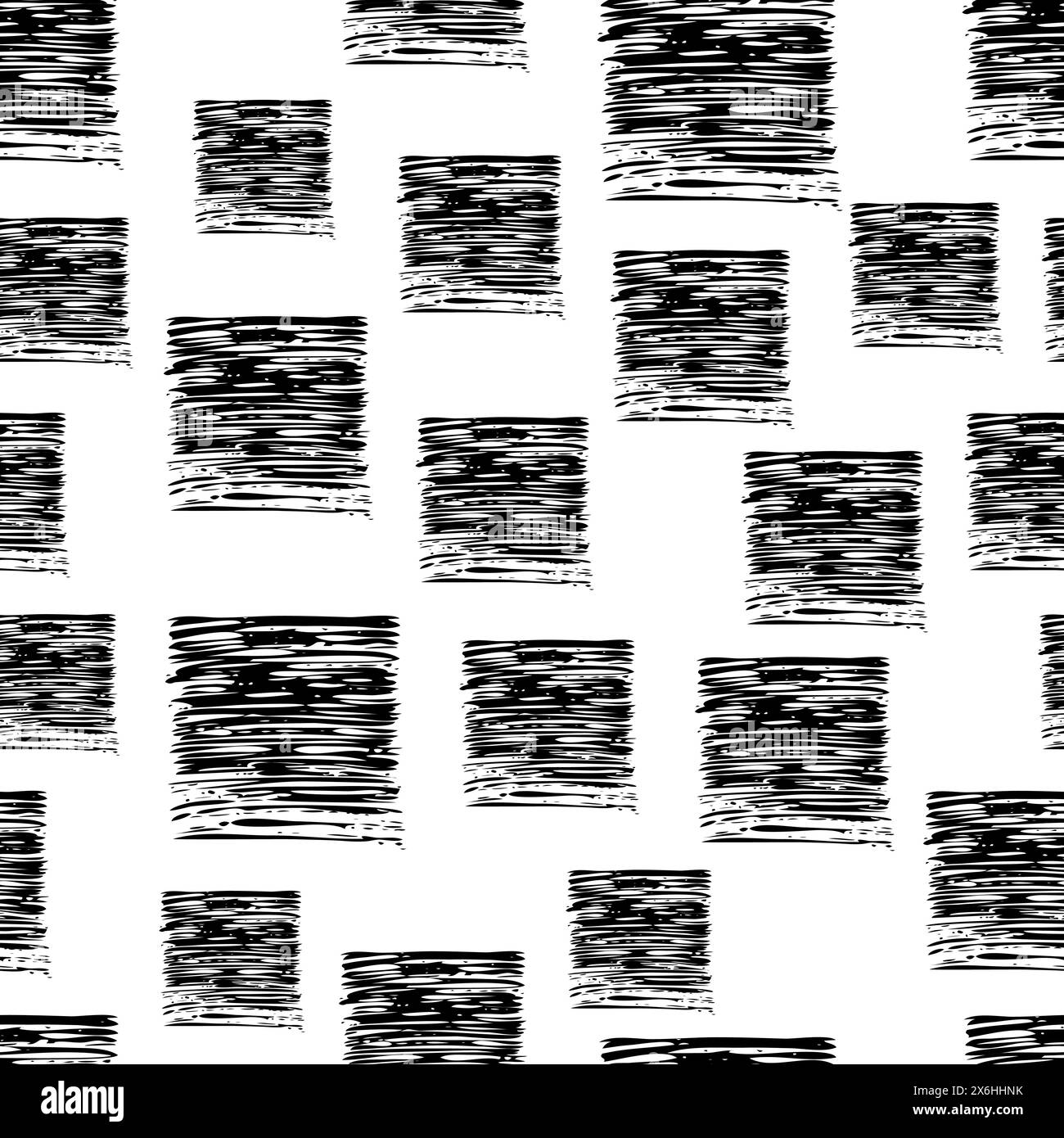 Seamless Pattern with hand drawn black scribble Smear. Abstract grunge ...