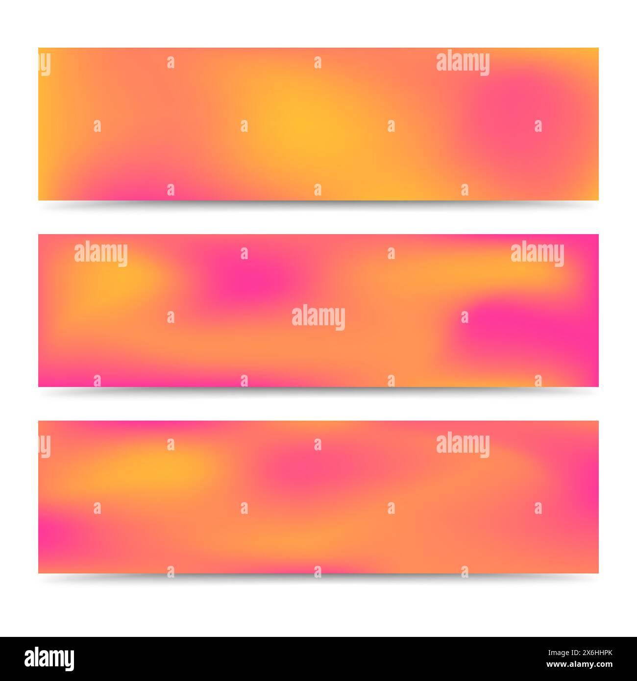 Smooth abstract blurred gradient orange banners set. Abstract Creative ...