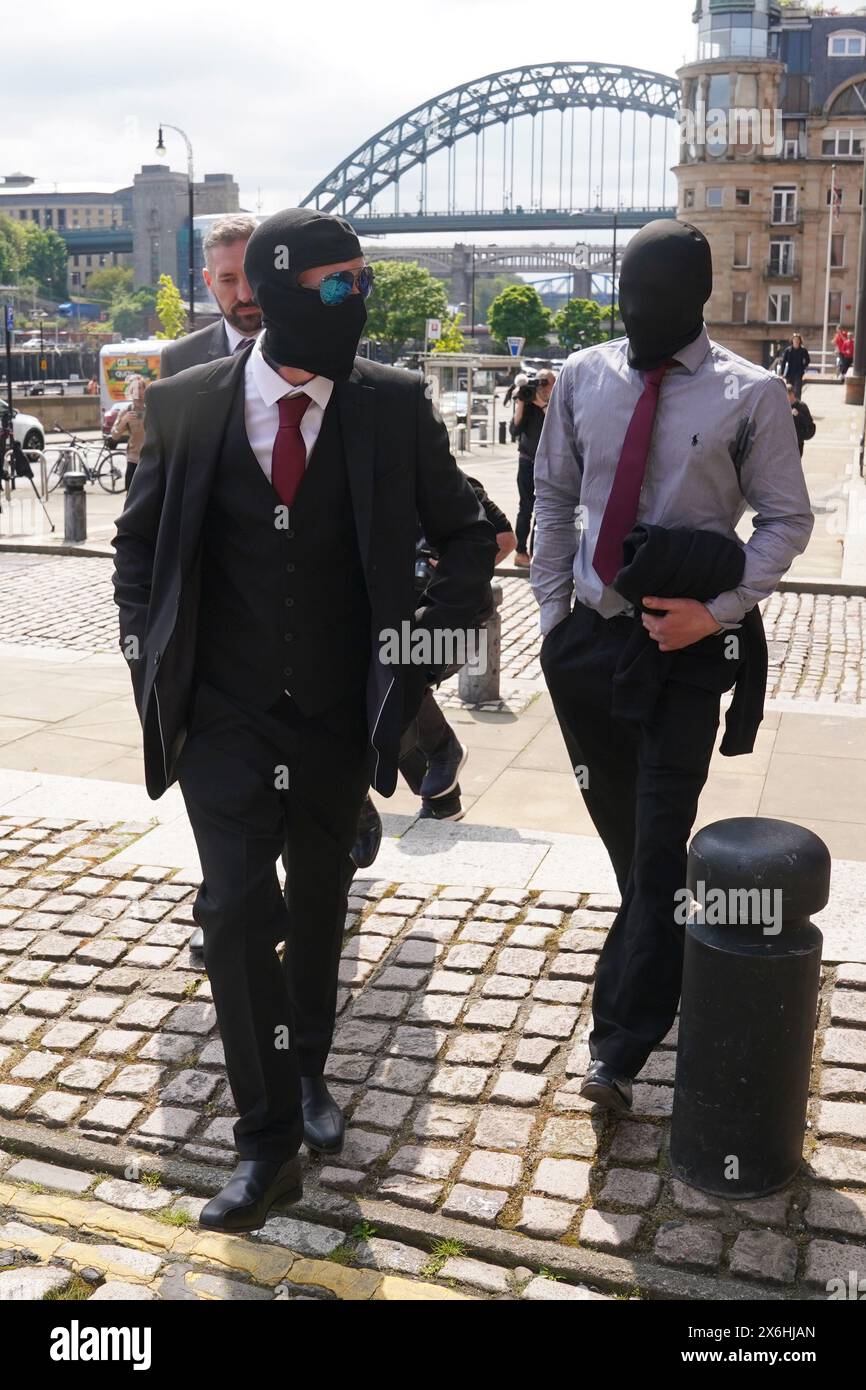 Daniel Graham (left) and Adam Carruthers leaving Newcastle Upon Tyne ...