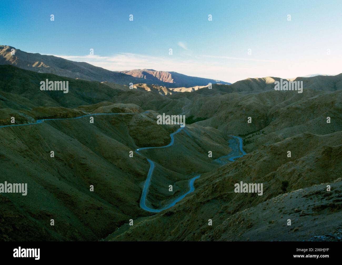 View of the N9, Route Nationale 9 Marrakesh to Ouarzazate road, through ...