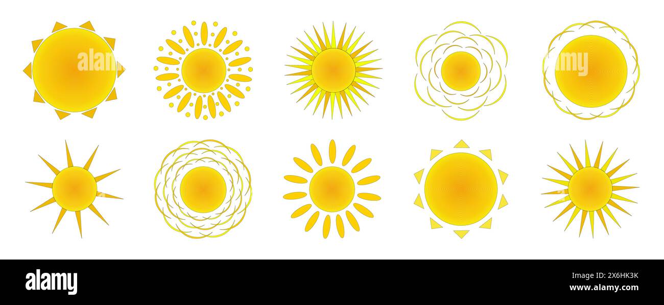 Sun cartoon clipart hi-res stock photography and images - Alamy