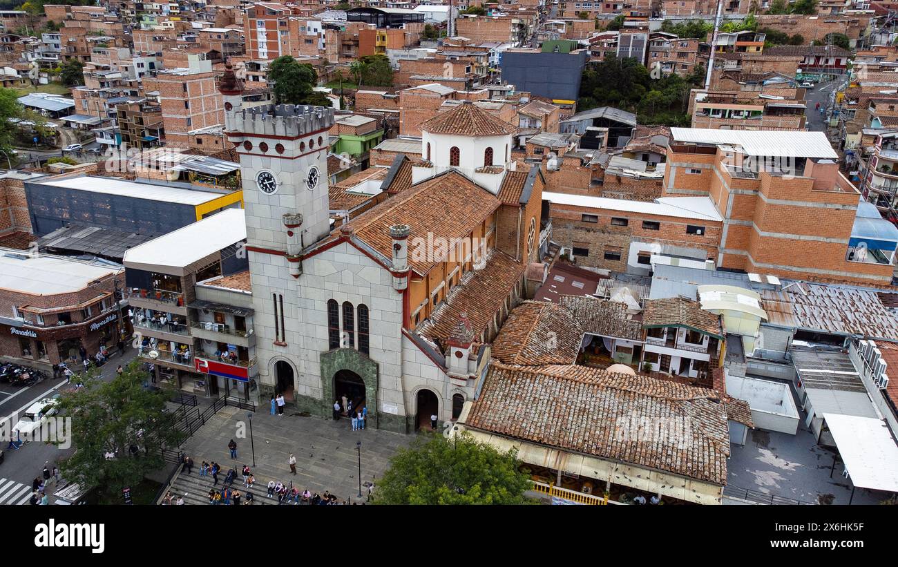 Saint Anthony of Prado, Medellin - Colombia. April 28, 2024. Aerial ...