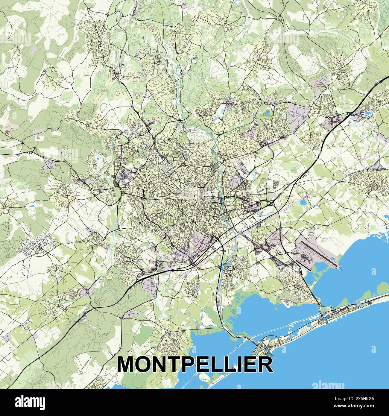 Map montpellier france hi-res stock photography and images - Alamy
