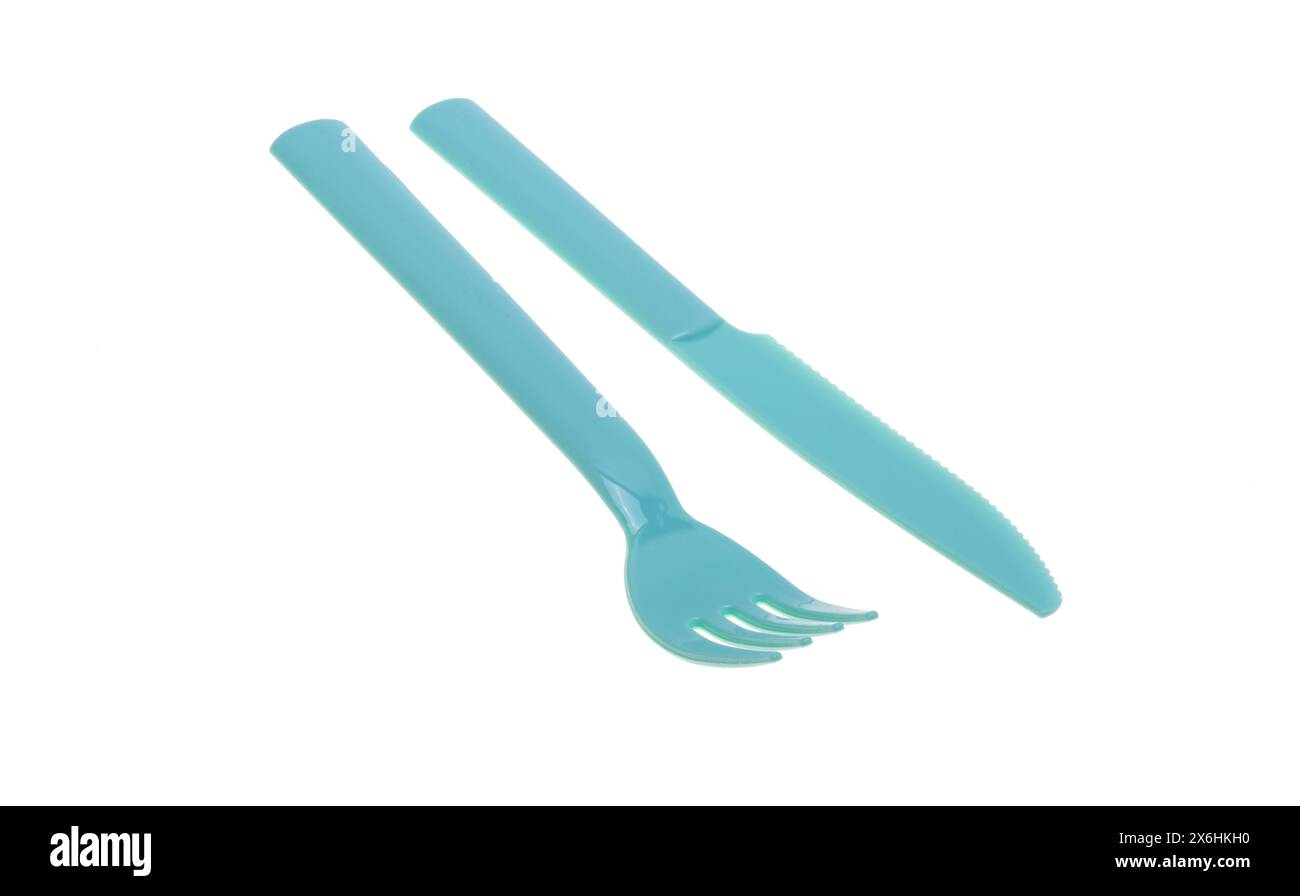 picnic utensils isolated on white background Stock Photo - Alamy