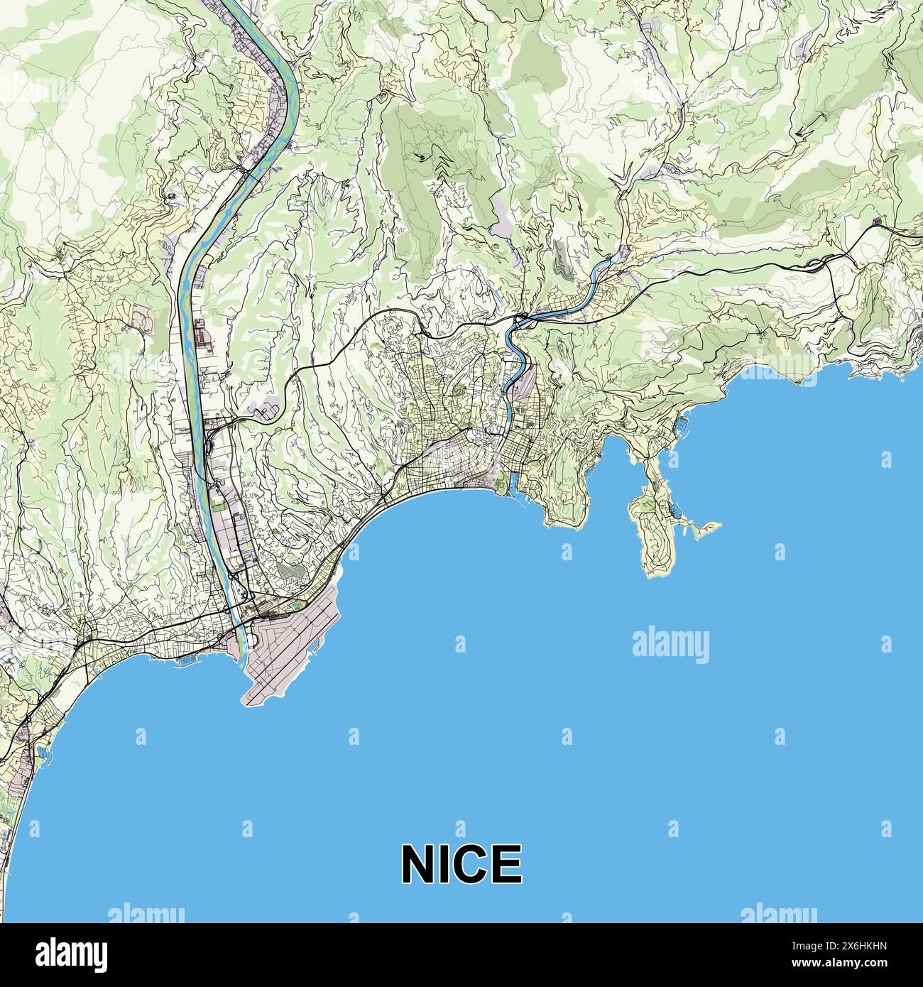 Nice france map hi-res stock photography and images - Alamy