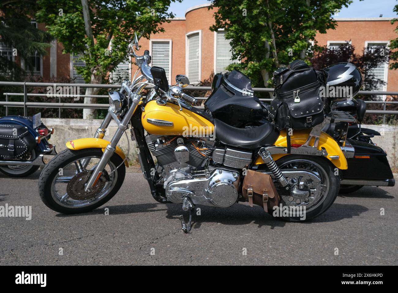 Harley-Davidson motorcycles during a Harley Davidson biker rally before ...