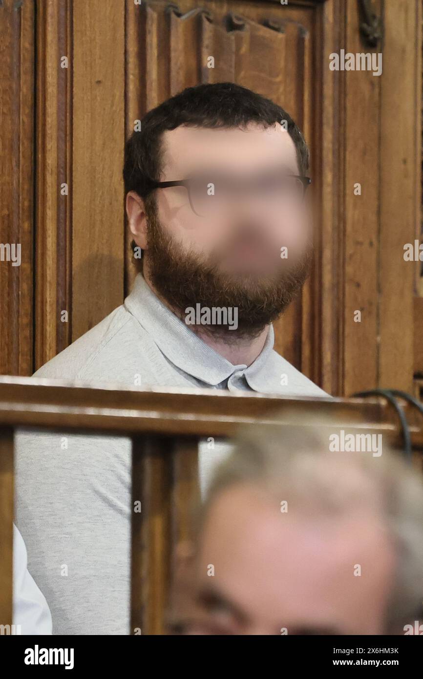 Liege, Belgium. 15th May, 2024. Accused Jeremy Davin pictured during ...