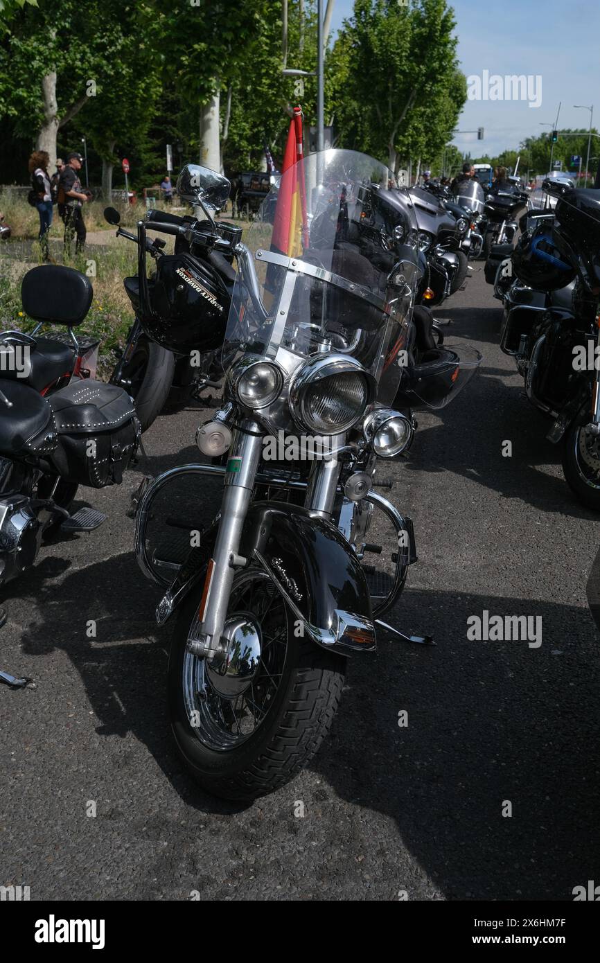 Harley-Davidson motorcycles during a Harley Davidson biker rally before ...