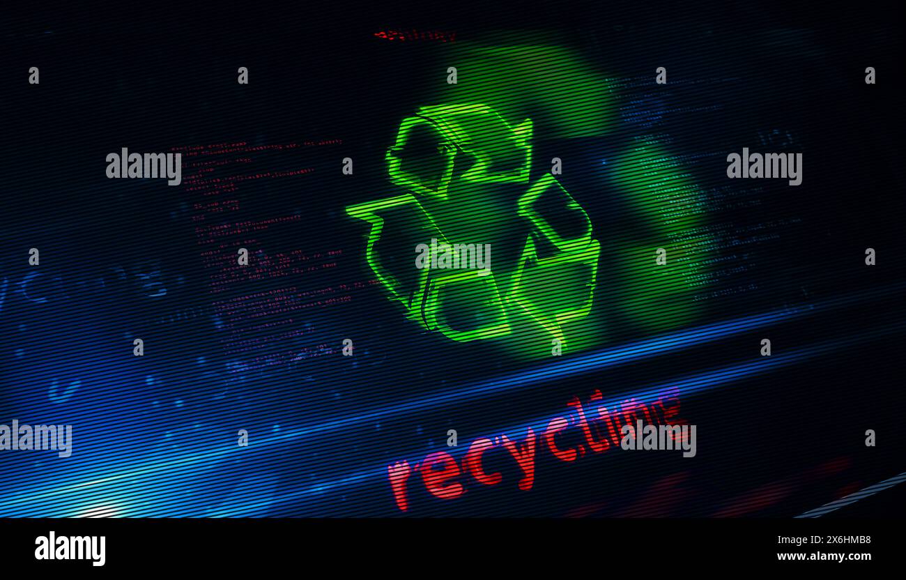 Recycling ecology and environment protection with recycle symbol ...