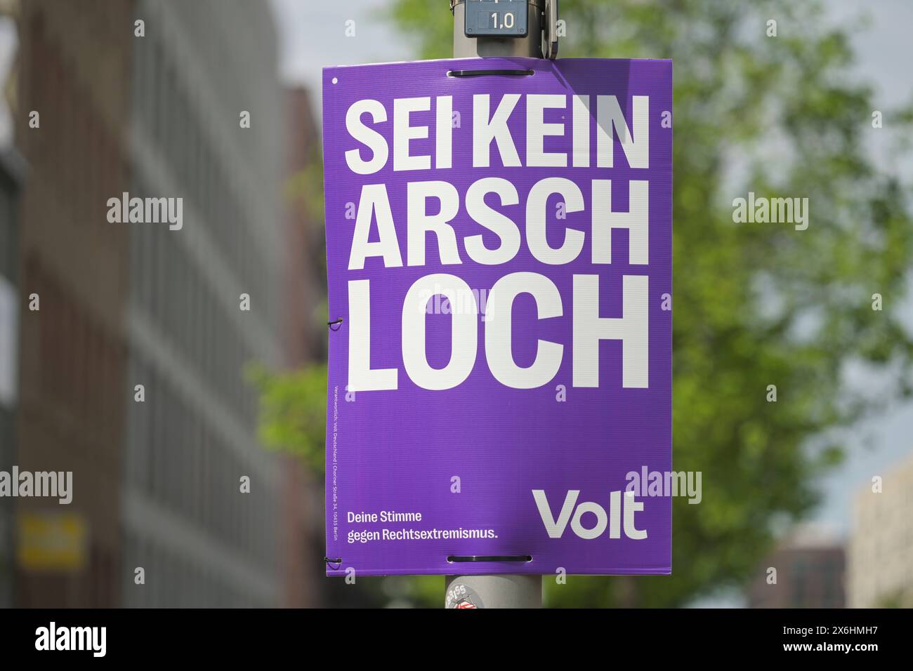 Volt, Wahlplakat zur Europawahl 2024, Berlin, Deutschland *** Volt, election poster for the 2024 ...