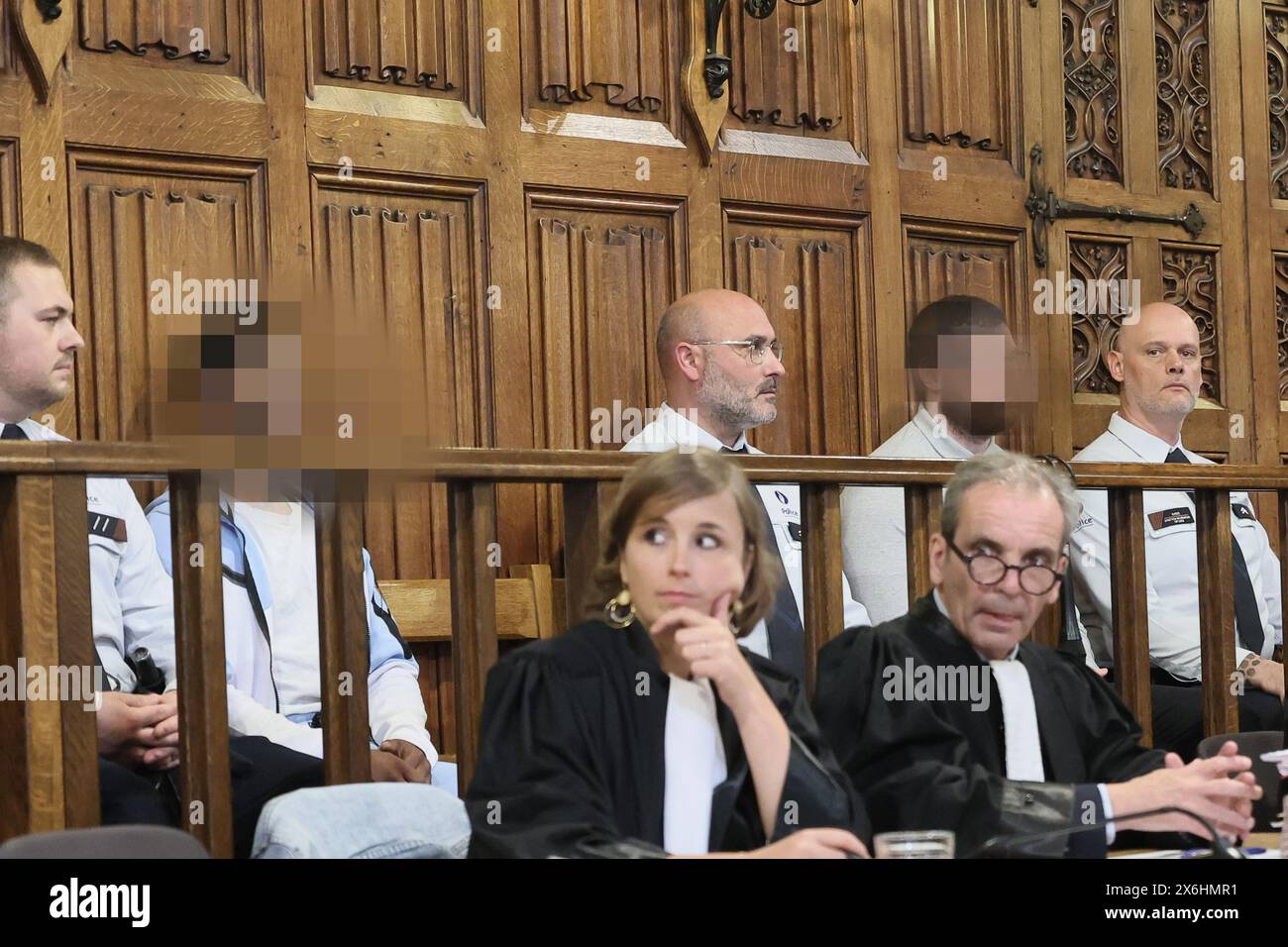 Liege, Belgium. 15th May, 2024. Accused Louis Bouton and Accused Jeremy ...