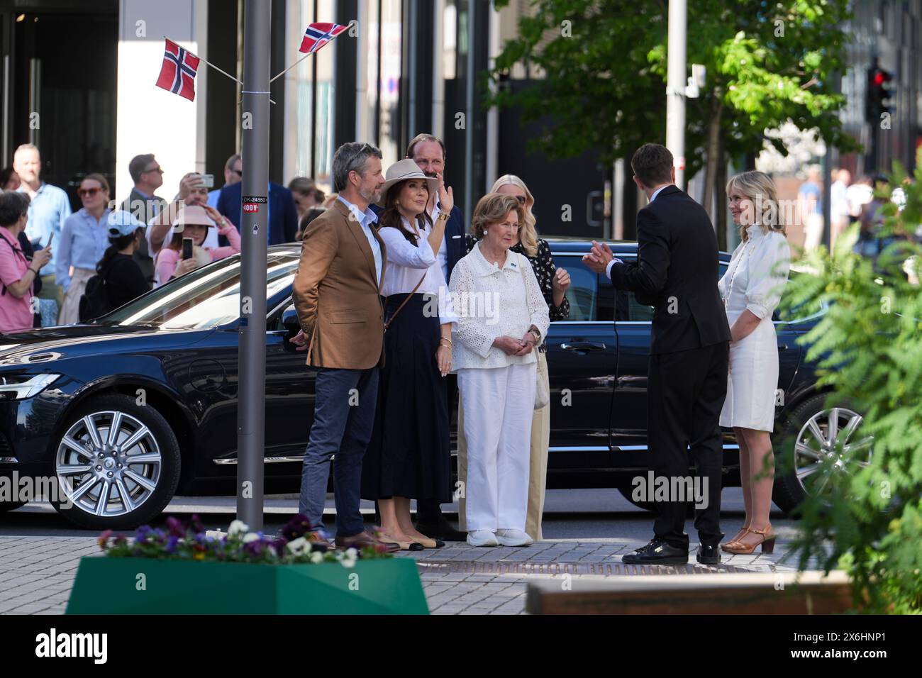 Oslo 20240515.King Frederik and Queen Mary of Denmark, Queen Sonja together with Crown Prince ...