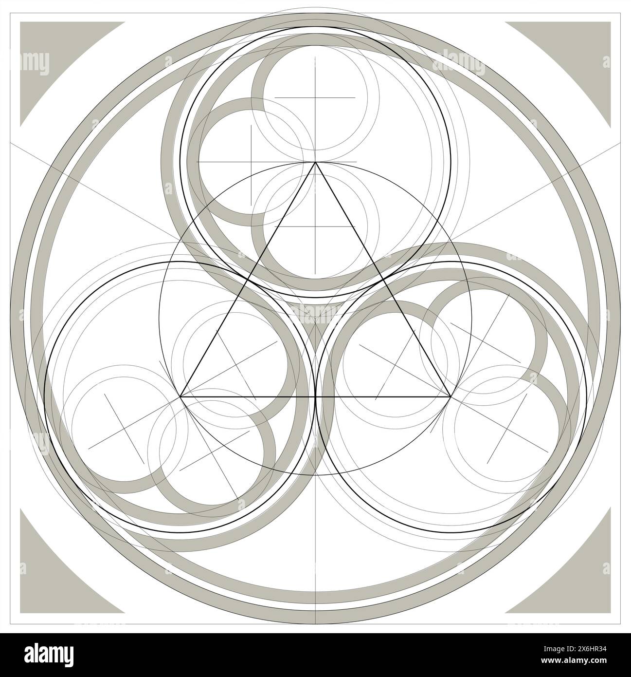 Geometric diagram drawing Gothic window Stock Vector Image & Art - Alamy