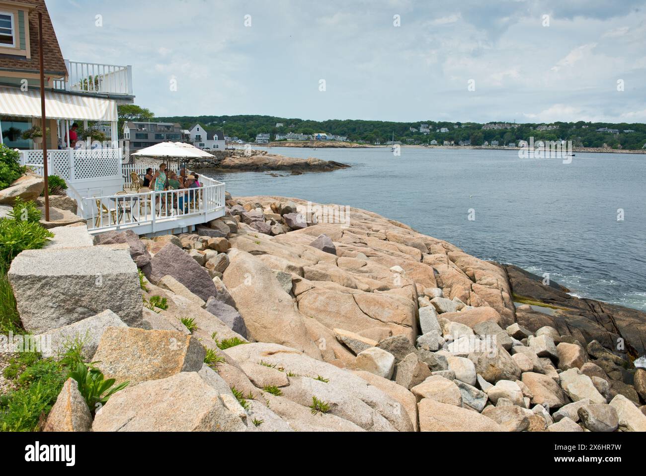 Restaurant overlooking Back Harbour. Rockport, Cape Ann, Massachusetts ...
