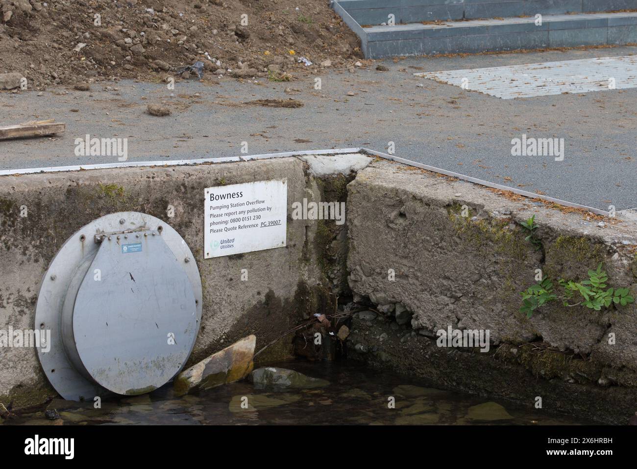 Lake Windermere Bowness Pumping Station Overflow ,Please report any ...