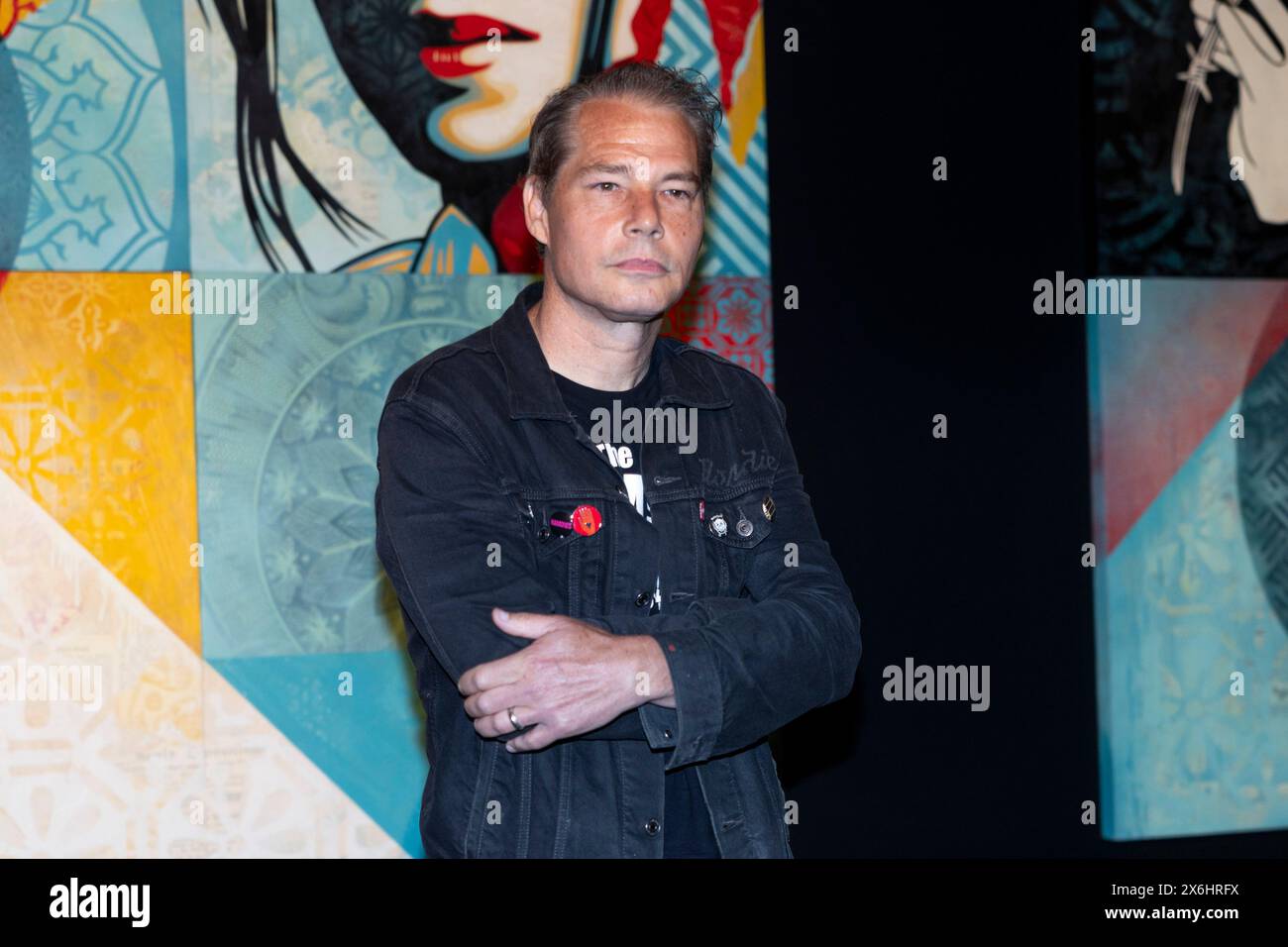 Milano, Italy. 15th May, 2024. Shepard Fairey is posing for a portrait ...