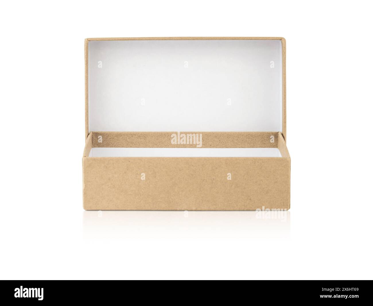 Empty gift package. Blank cardboard box. Rectangular cardboard pack ...