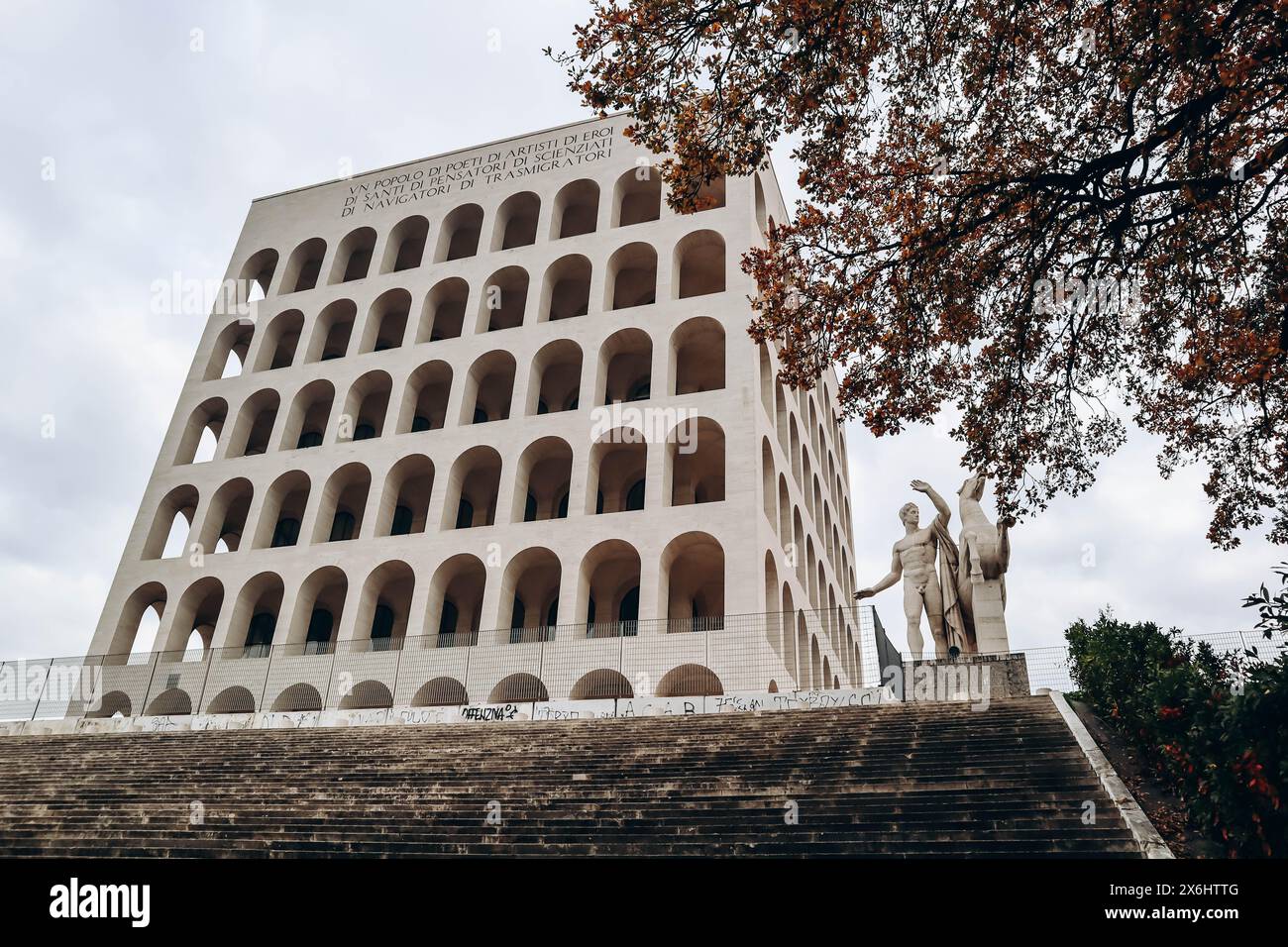 The Palazzo della Civilta Italiana, also known as the Colosseo Quadrato ...