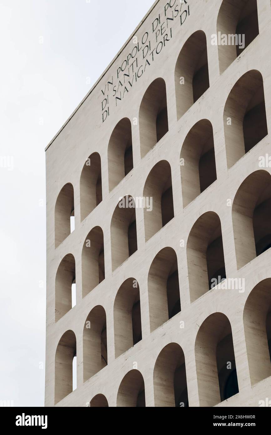 The Palazzo della Civilta Italiana, also known as the Colosseo Quadrato ...