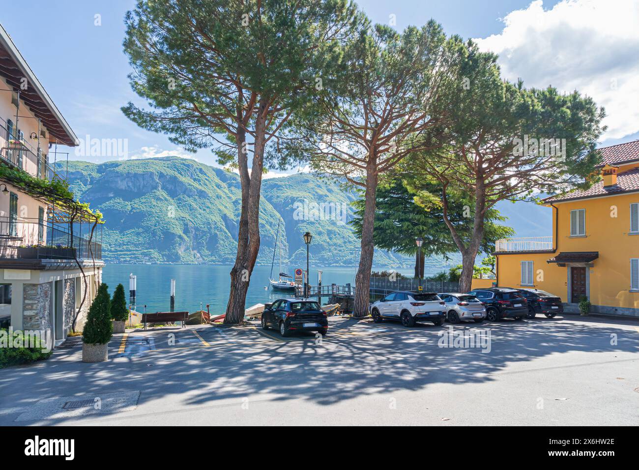 Pescallo village on Lake Como near Bellagio Italy Stock Photo - Alamy