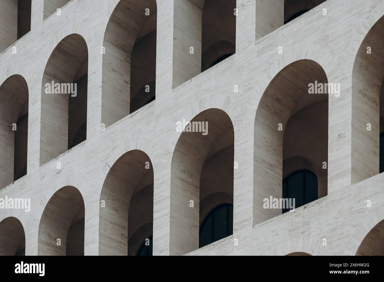 The Palazzo della Civilta Italiana, also known as the Colosseo Quadrato ...