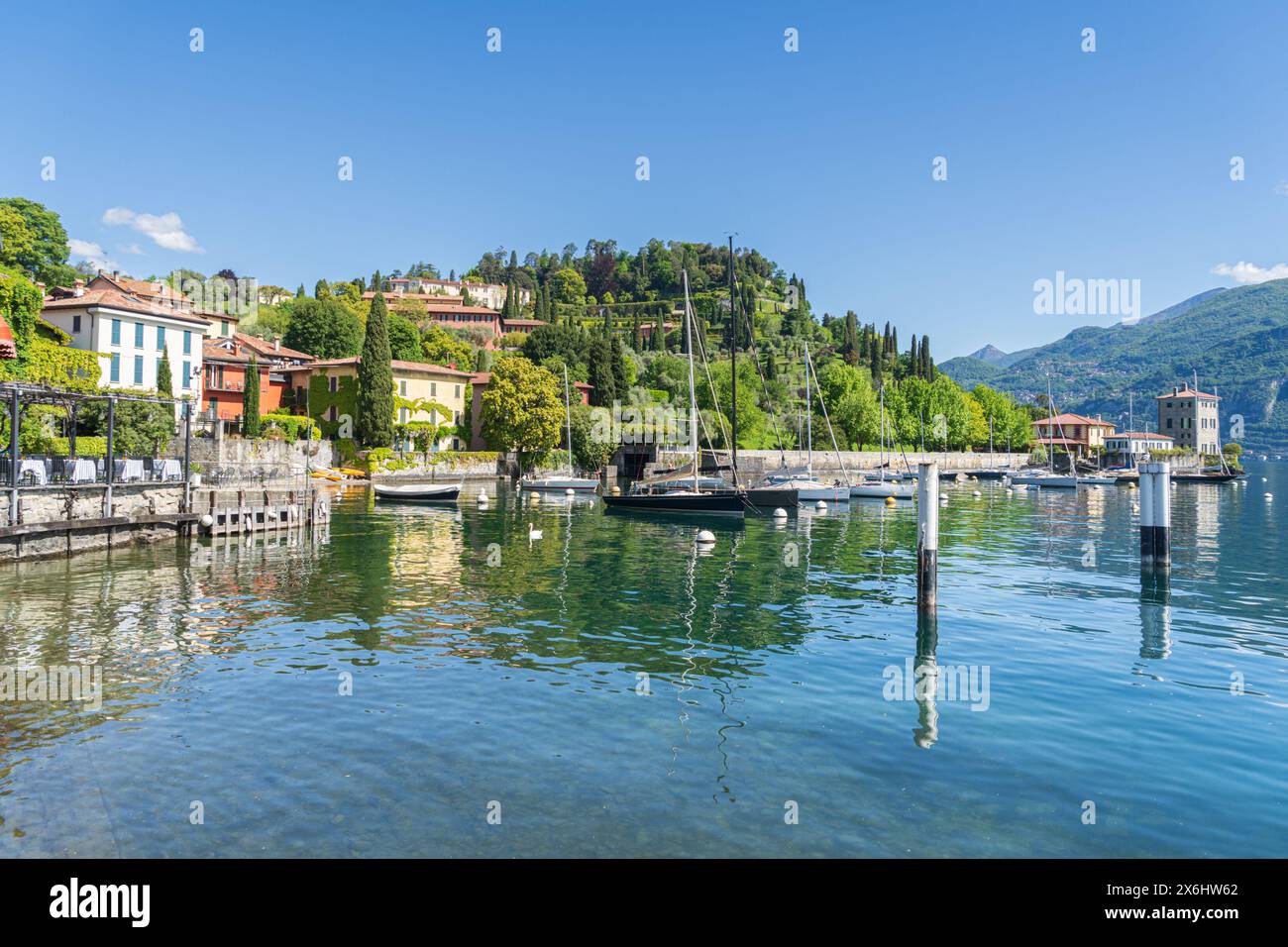 Pescallo village on Lake Como near Bellagio Italy Stock Photo - Alamy