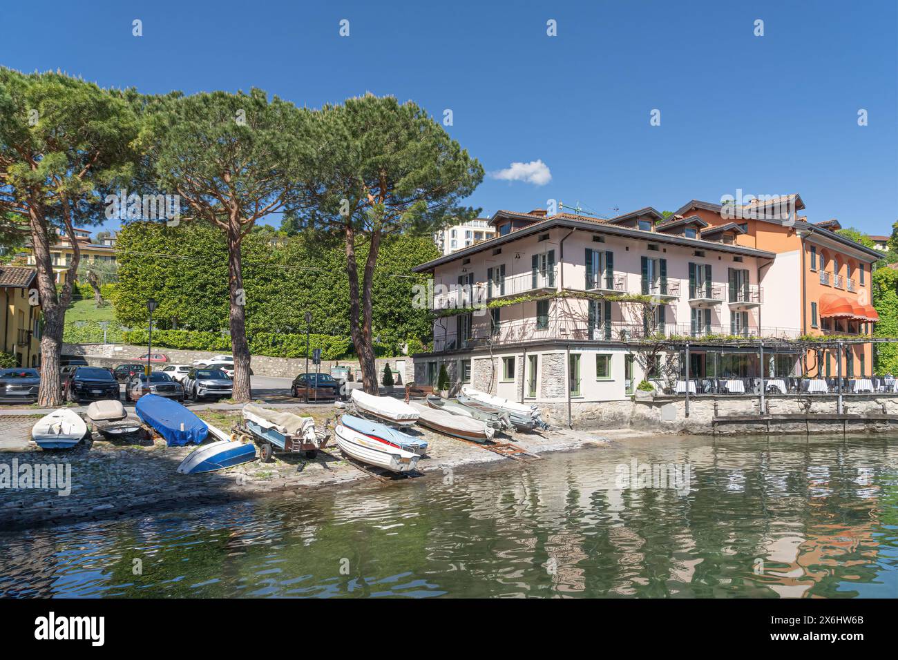 Pescallo village on Lake Como near Bellagio Italy Stock Photo - Alamy