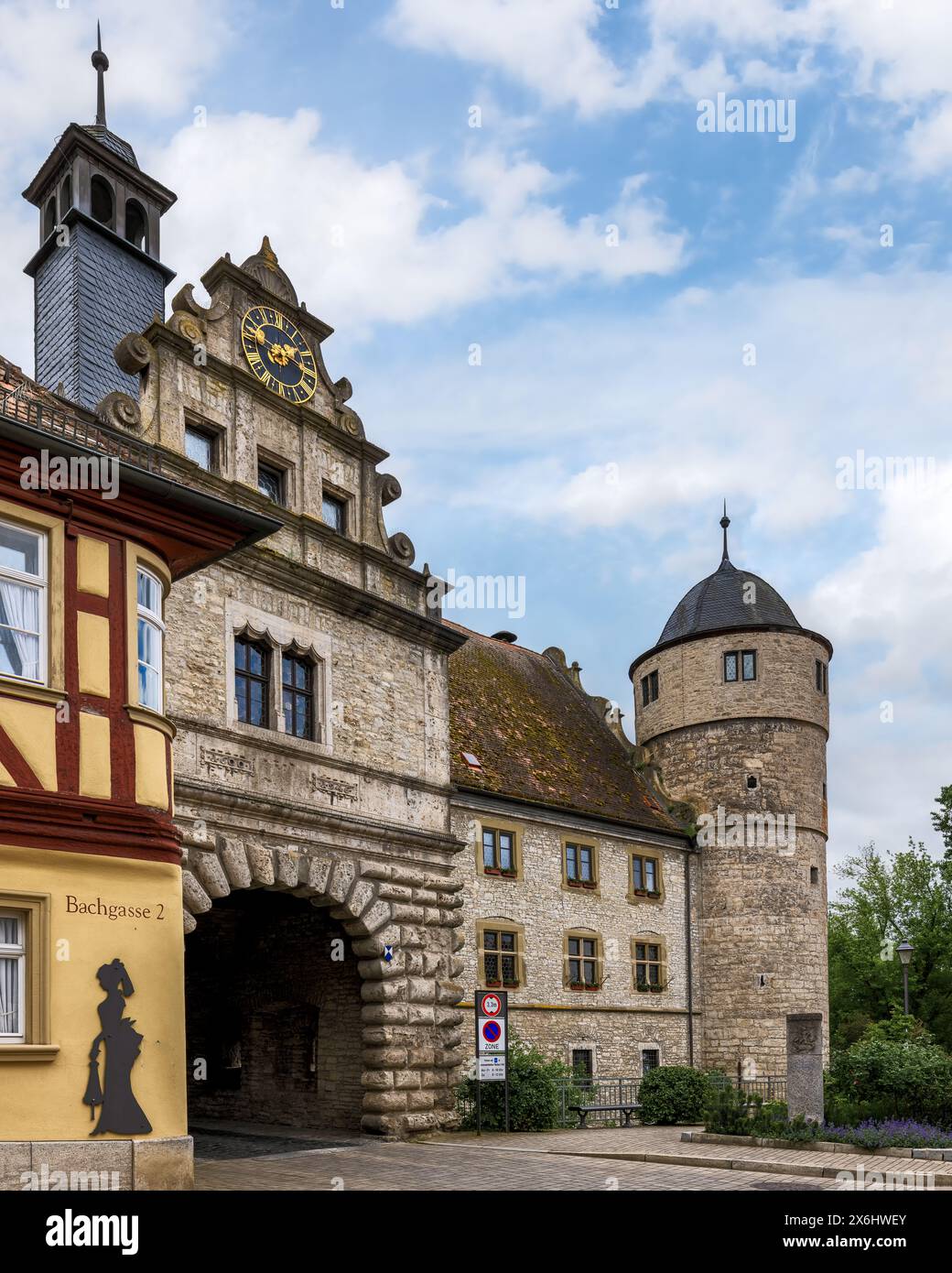 Beautiful small city Marktbreit and its tyxpic architecture Stock Photo ...