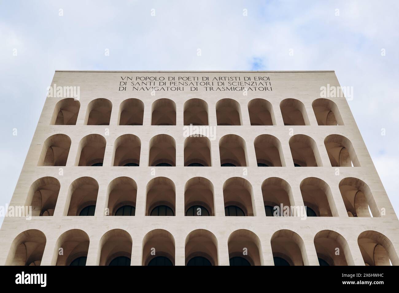 The Palazzo della Civilta Italiana, also known as the Colosseo Quadrato ...