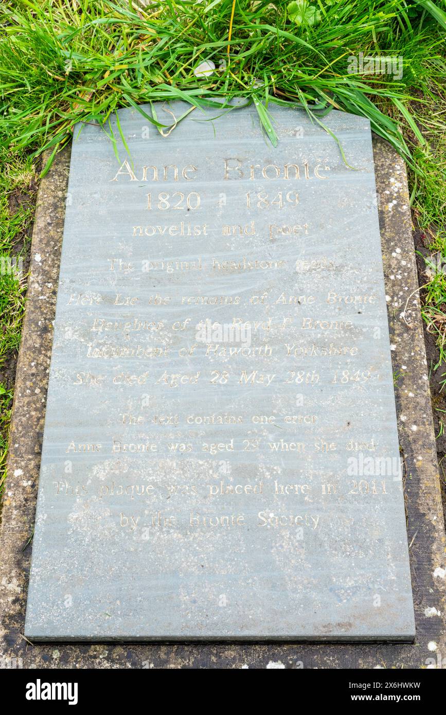 Scarborough UK - The Grave of Anne Bronte in Scarborough North ...