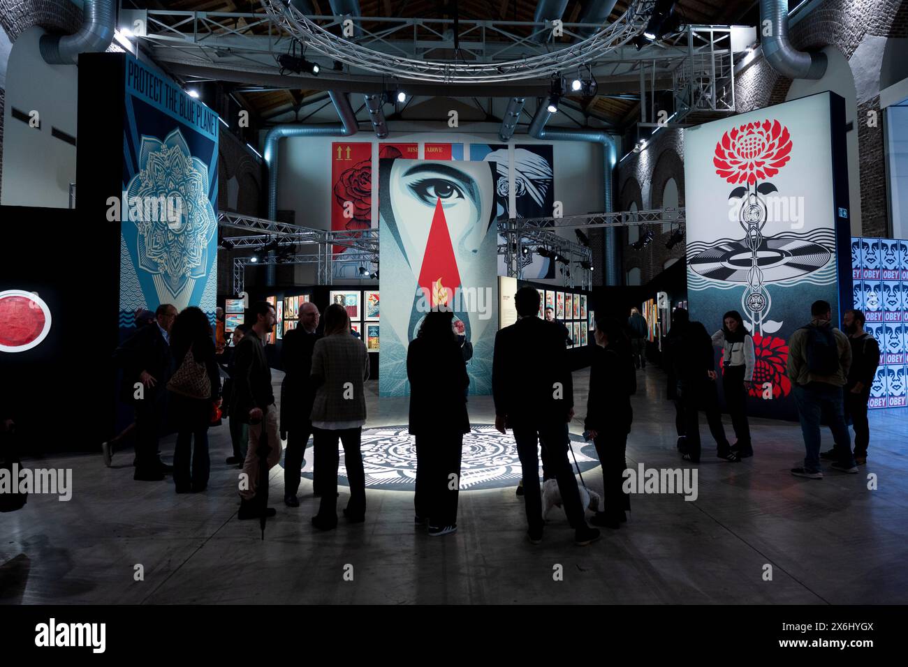 Opening of the exhibition Obey: The Art Of Shepard Fairey at Fabbrica ...