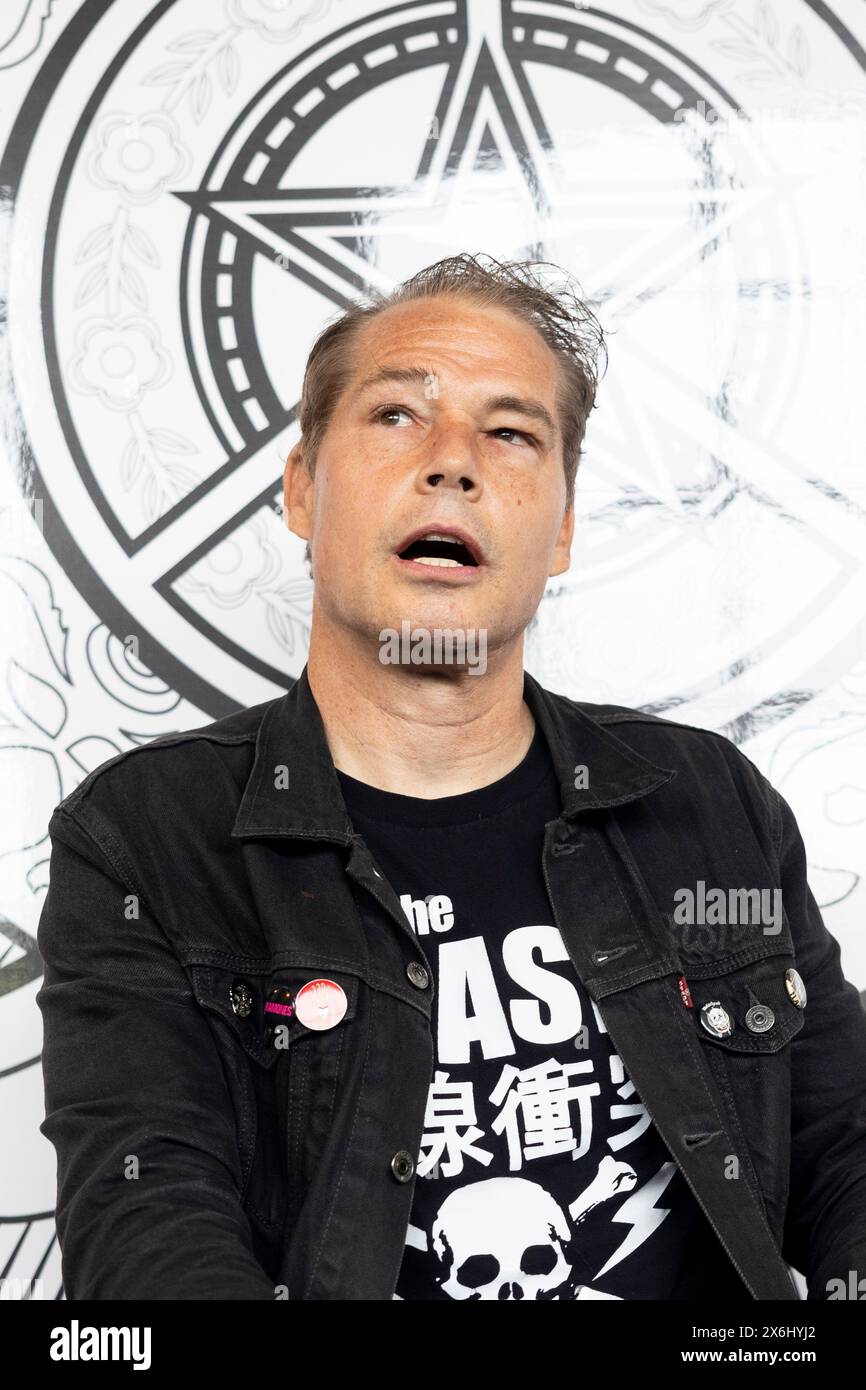 Shepard Fairey is seen during the opening of the exhibition Obey: The ...