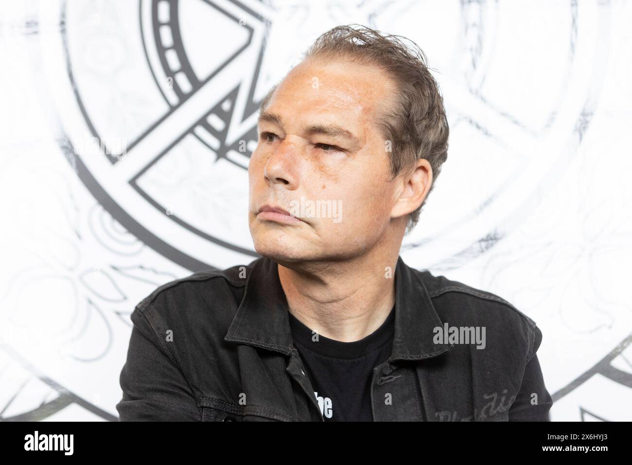 Shepard Fairey is seen during the opening of the exhibition Obey: The ...