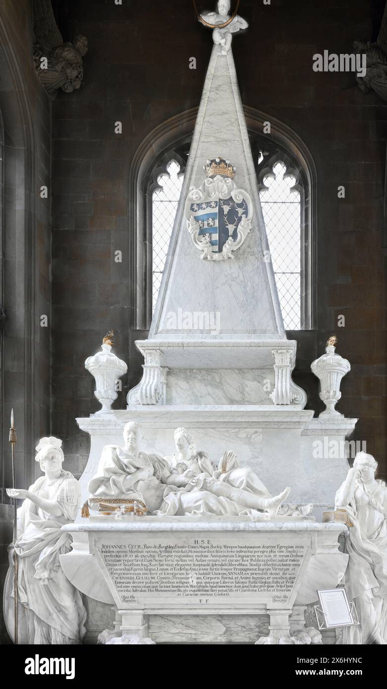 Marble monument toJohn Cecil, Baron of Burghley and 5th Earl of Exeter ...