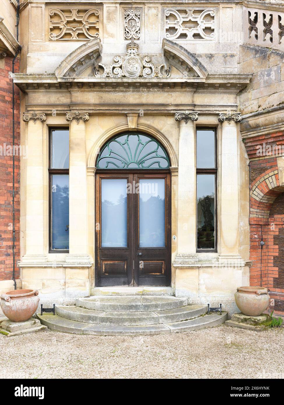 Elaborate doorway entrance of a neo-classical building at Stamford ...