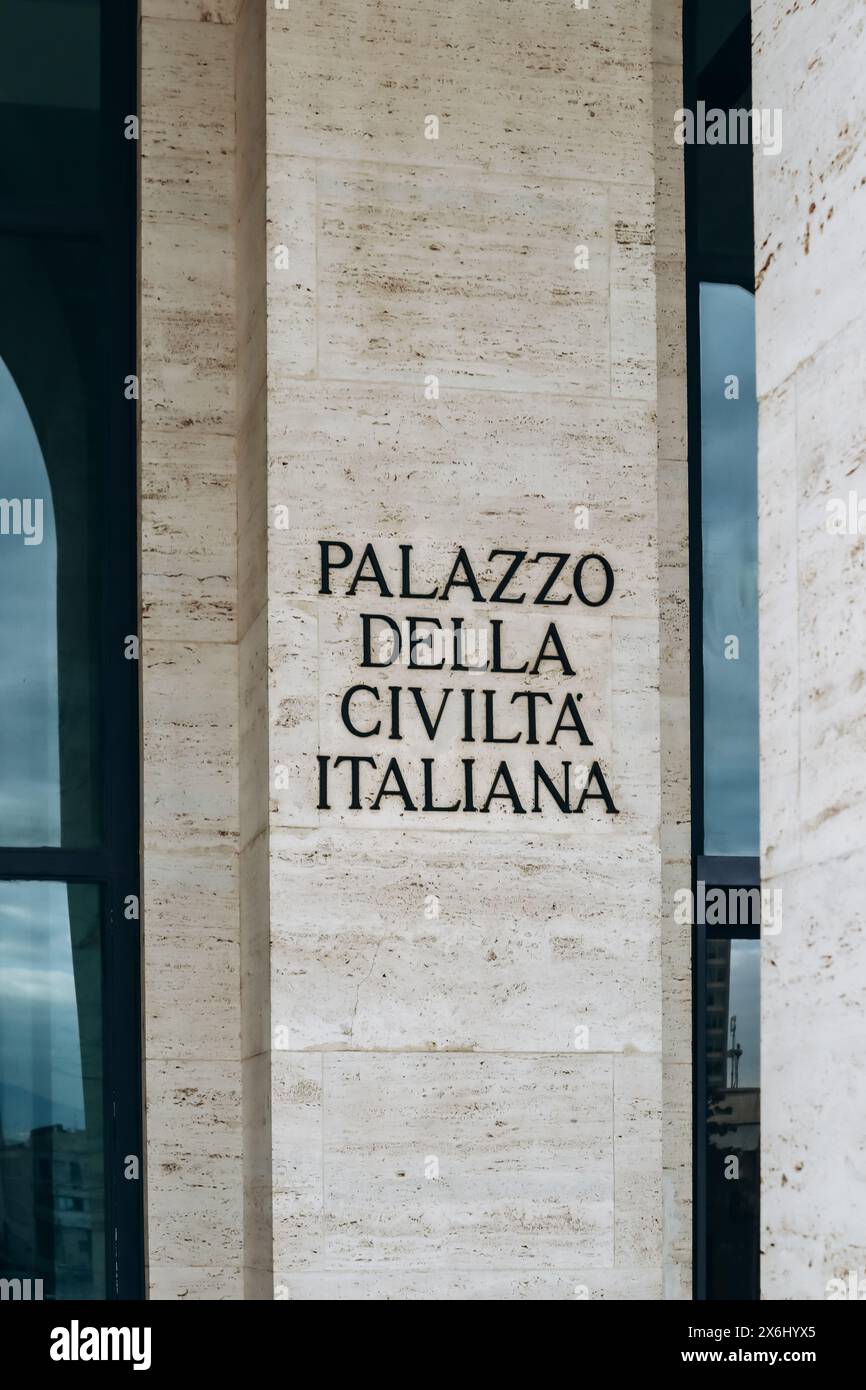 The Palazzo della Civilta Italiana, also known as the Colosseo Quadrato ...