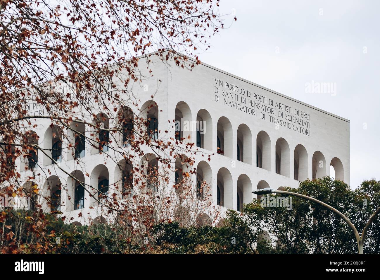 The Palazzo della Civilta Italiana, also known as the Colosseo Quadrato ...