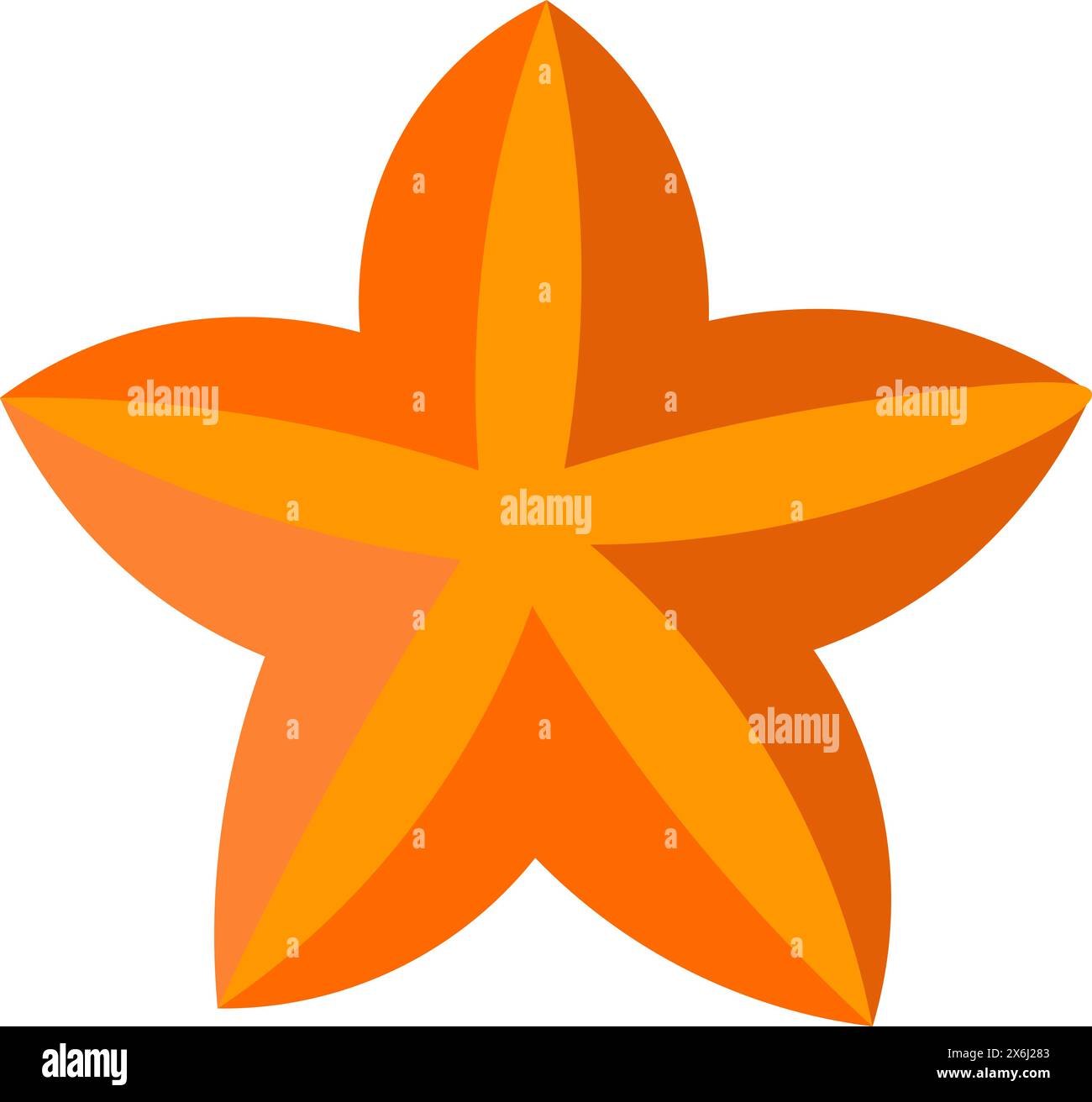 Star anise seasoning drawn by child. Bright childish careless spicy ...