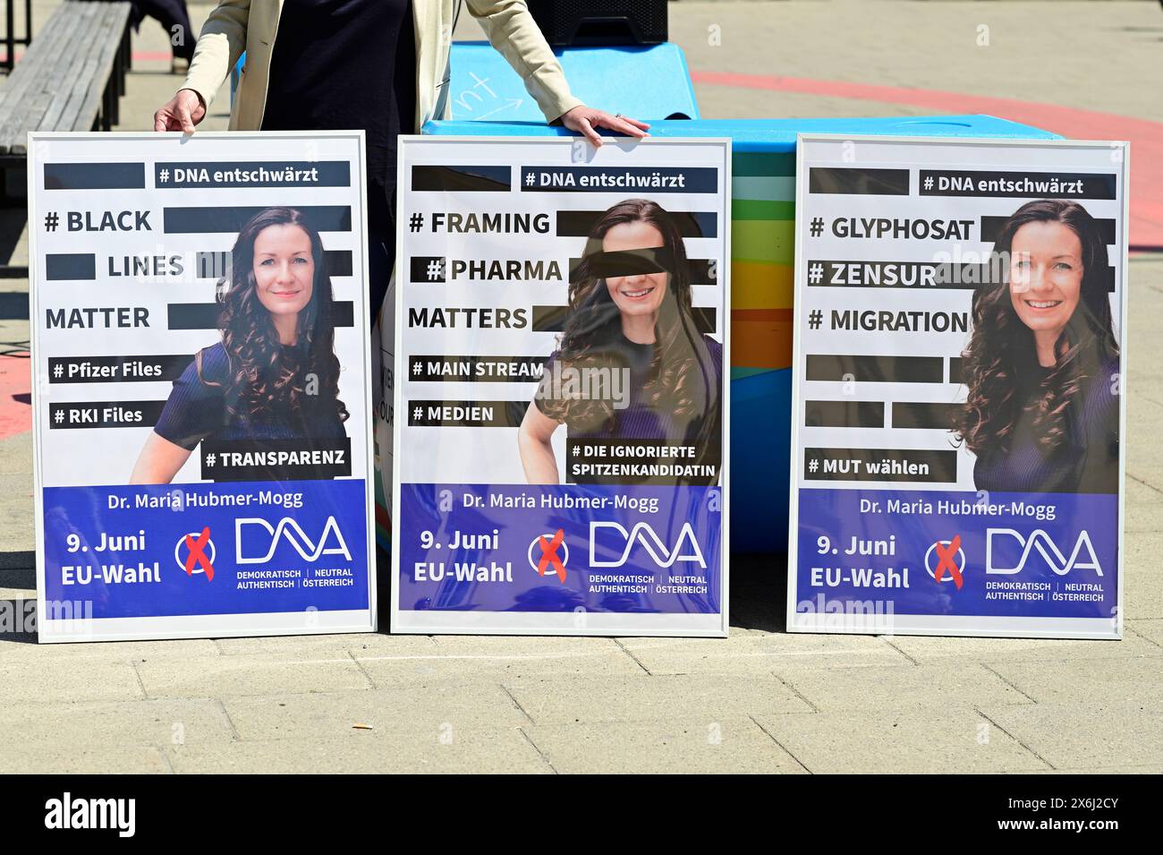 Vienna, Austria. May 15, 2024. Poster presentation of the DNA ...