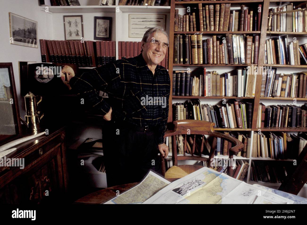 MALAURIE Jean - Date : 19951001 ©John Foley/Opale.photo Stock Photo - Alamy