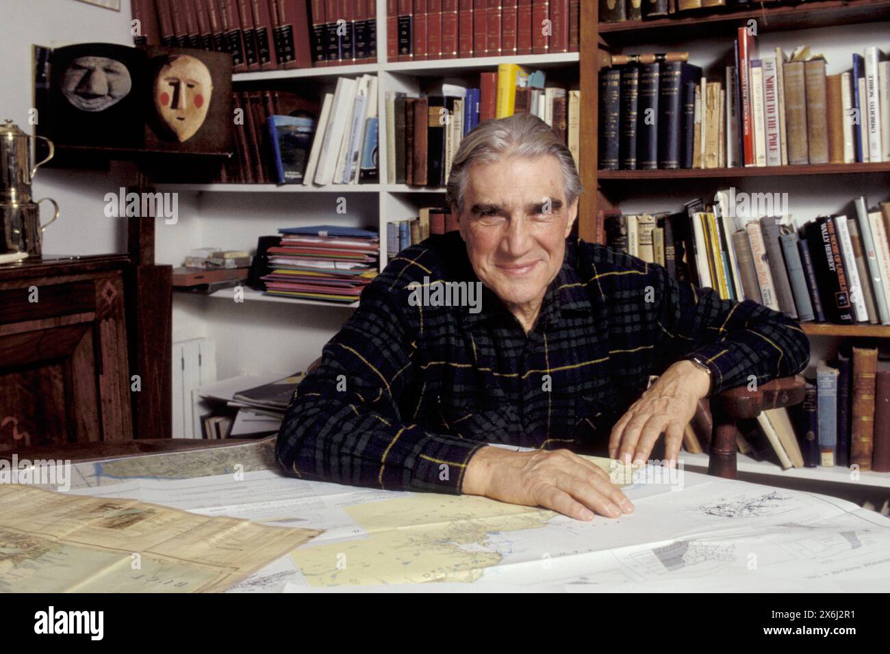 MALAURIE Jean - Date : 19951001 ©John Foley/Opale.photo Stock Photo - Alamy