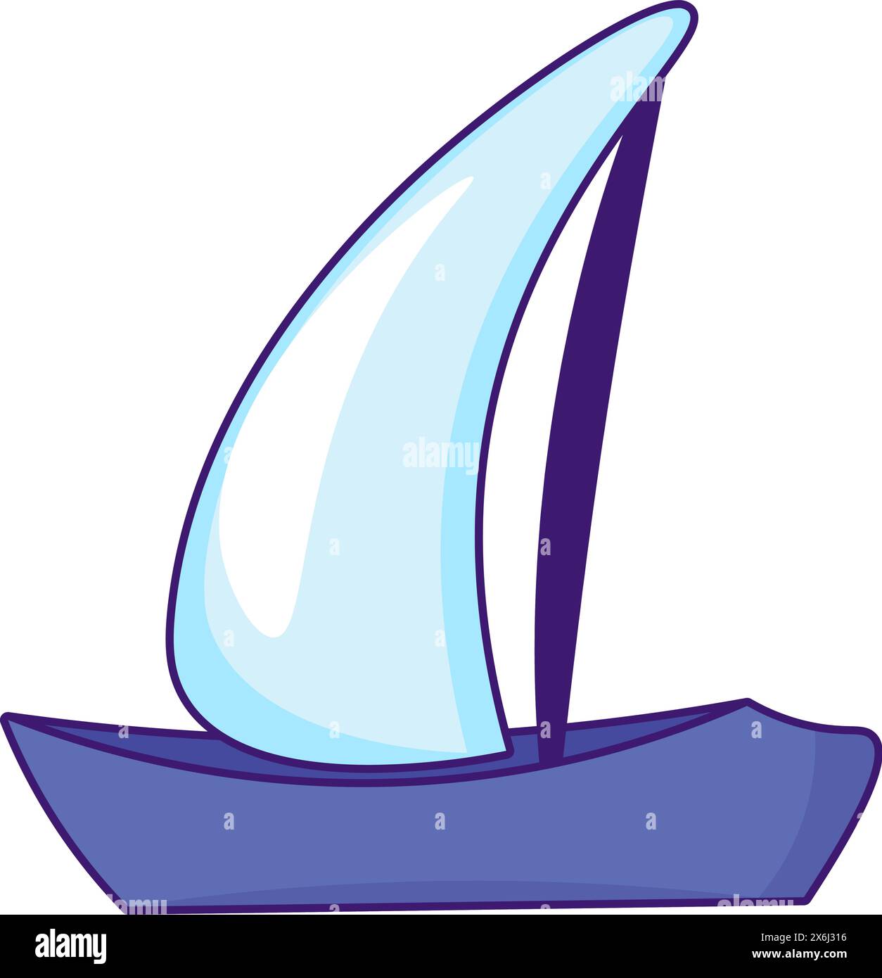 Sailing vessel. Small boat with sail for sea travel. Summer holiday ...