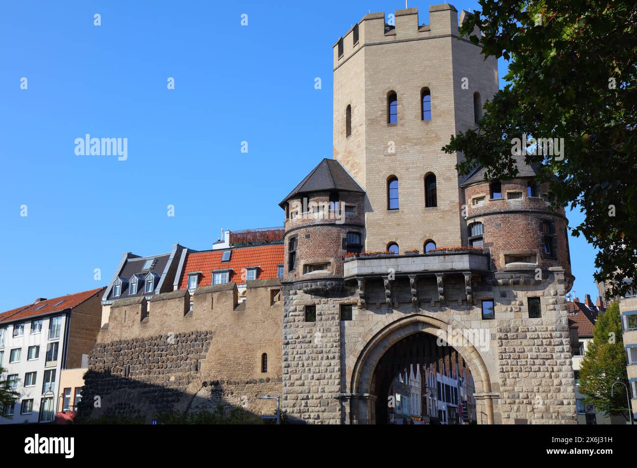 Cologne city landmark, Germany. Severinstorburg - Medieval fortified ...